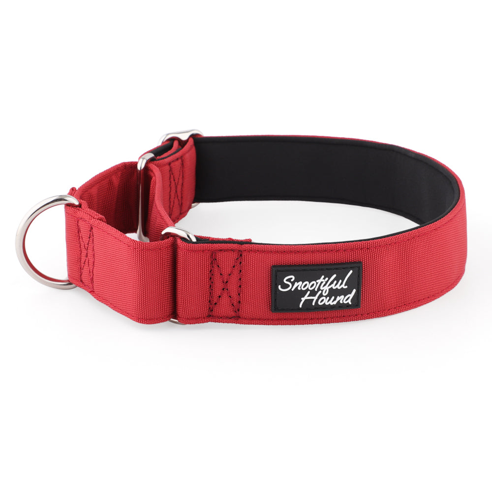 Burgundy Red Martingale Collar for Sighthounds - Greyhounds & Whippets ...